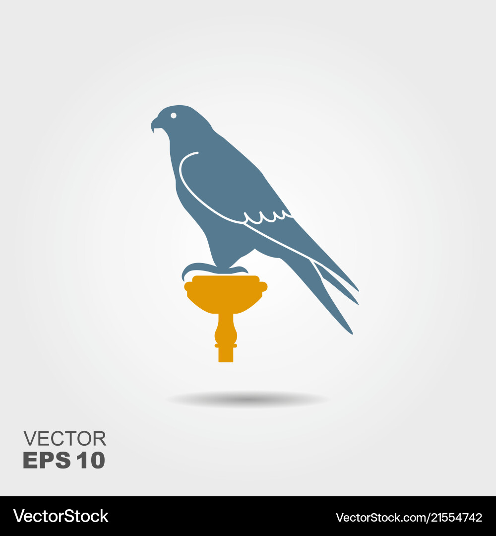 Hunting falcon flat Royalty Free Vector Image - VectorStock