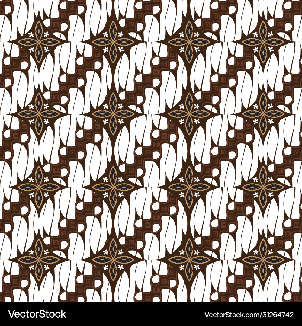Indonesian Batik Circle Pattern Royalty Free Vector Image