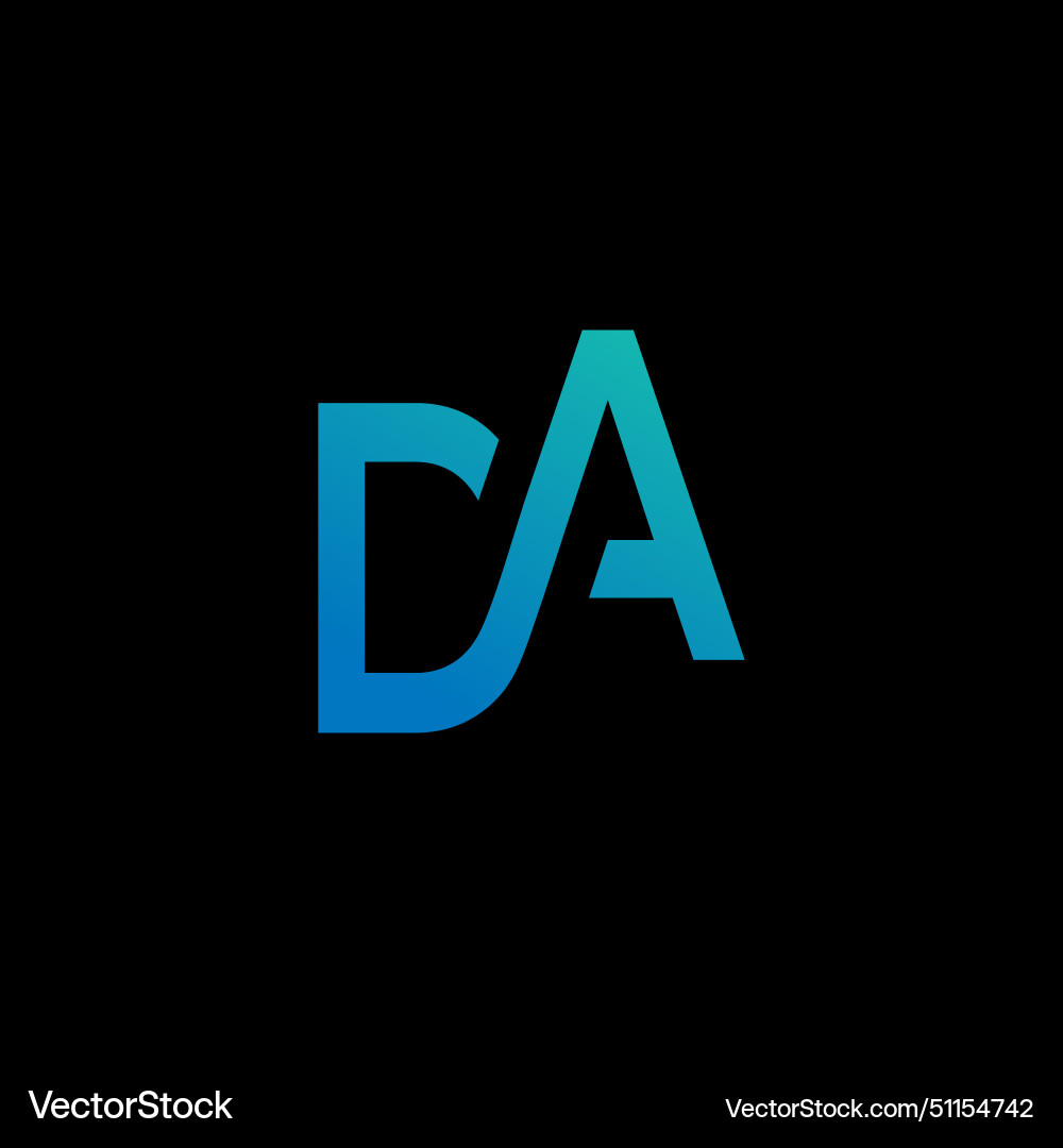 Initial ad da modern monogram and elegant logo Vector Image