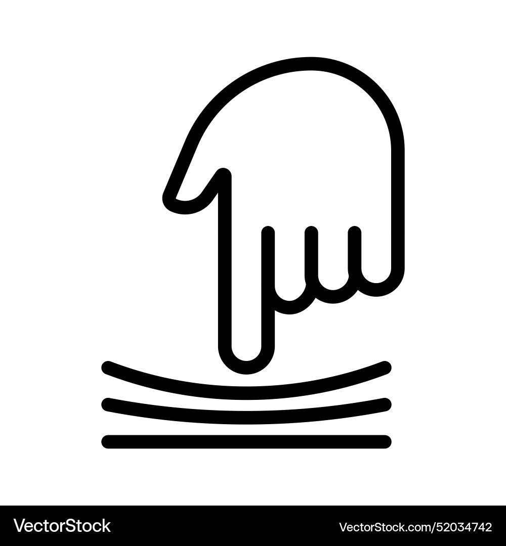 Resilience material linear logo mark in black Vector Image