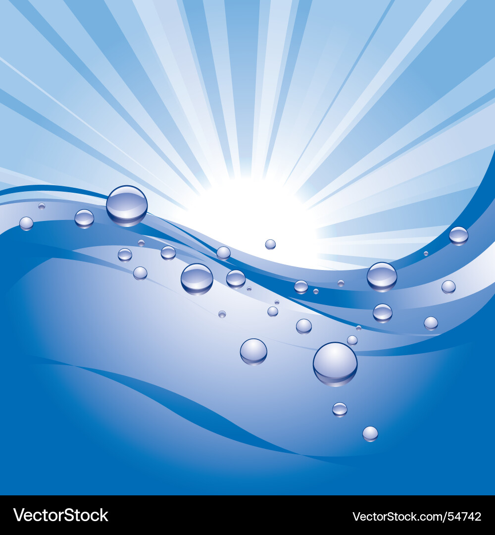 Water background Royalty Free Vector Image - VectorStock