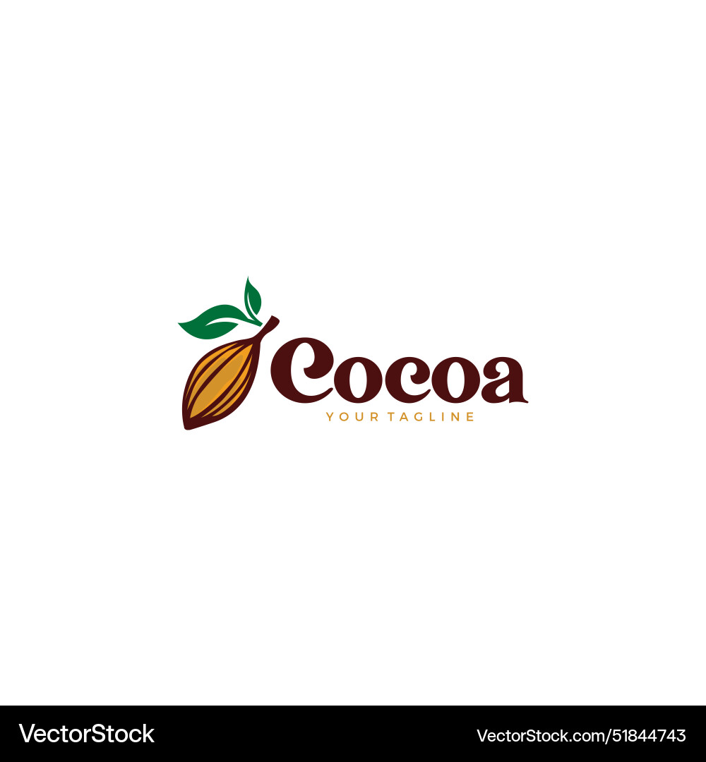 Cocoa logo chocolate template Royalty Free Vector Image