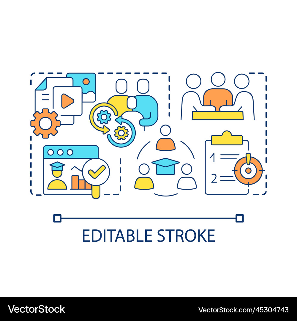 Digital learning system for school concept icon Vector Image