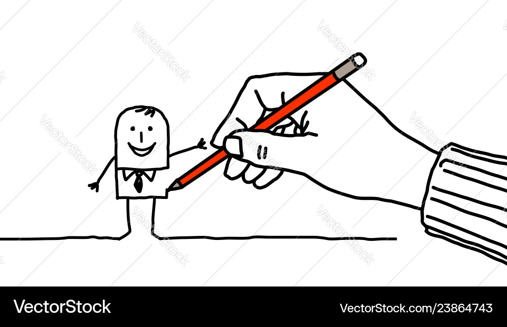Drawing hand Royalty Free Vector Image - VectorStock