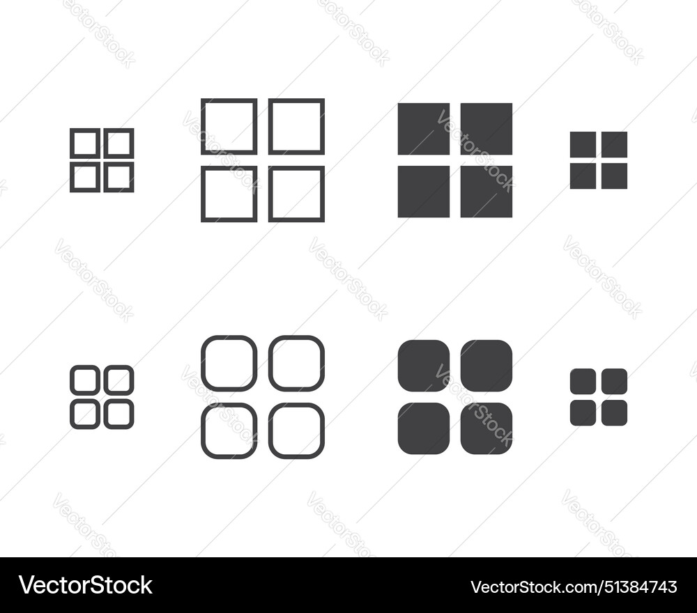 Hamburger menu icon buttons for website ui Vector Image