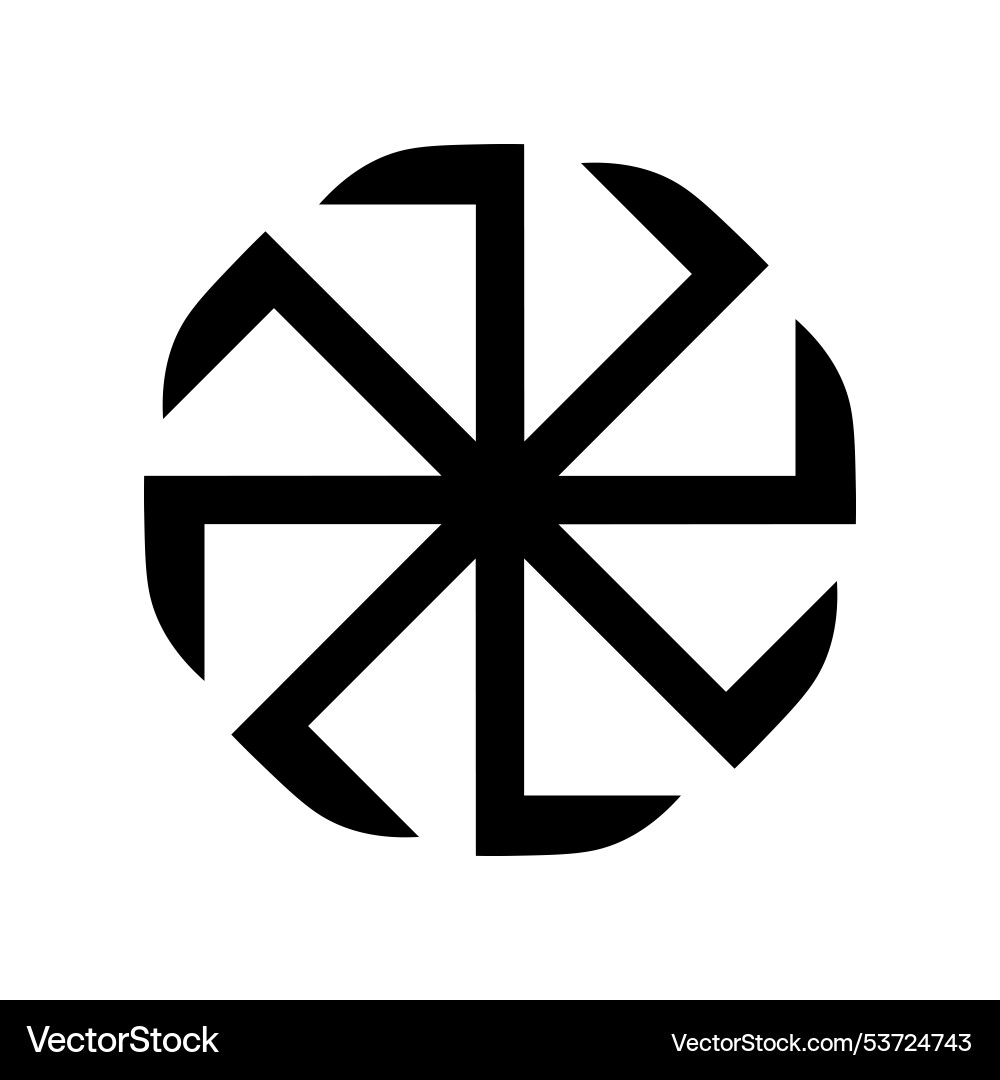 Kolovrat symbol scandinavian nordic Royalty Free Vector