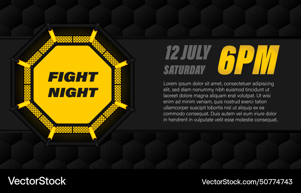 Mma cage Royalty Free Vector Image - VectorStock