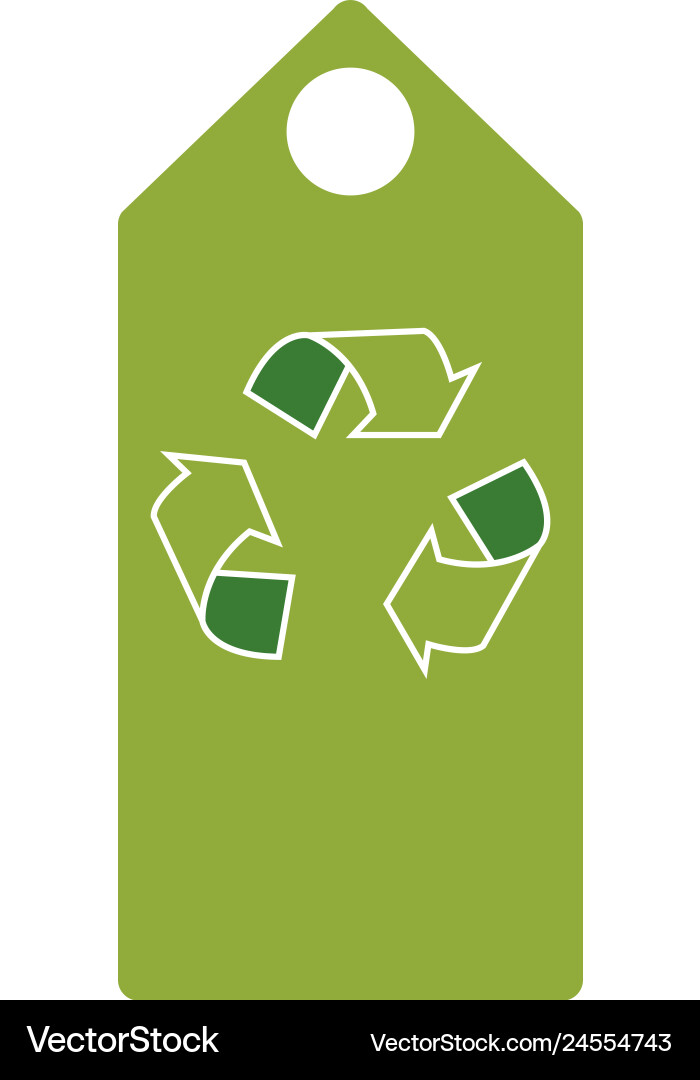 Recycle environment label Royalty Free Vector Image