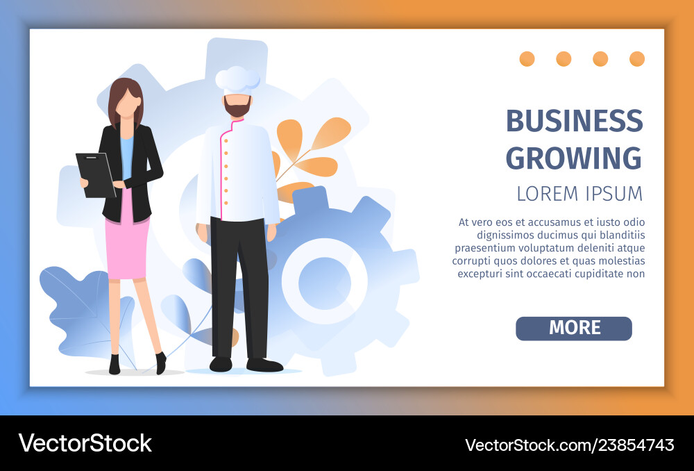 Restaurant chef manager character partnership Vector Image