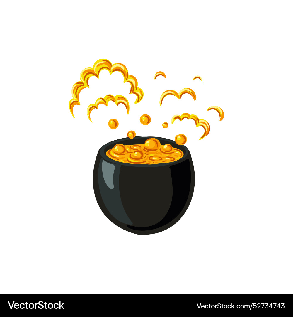 Witch caldron with poison Royalty Free Vector Image