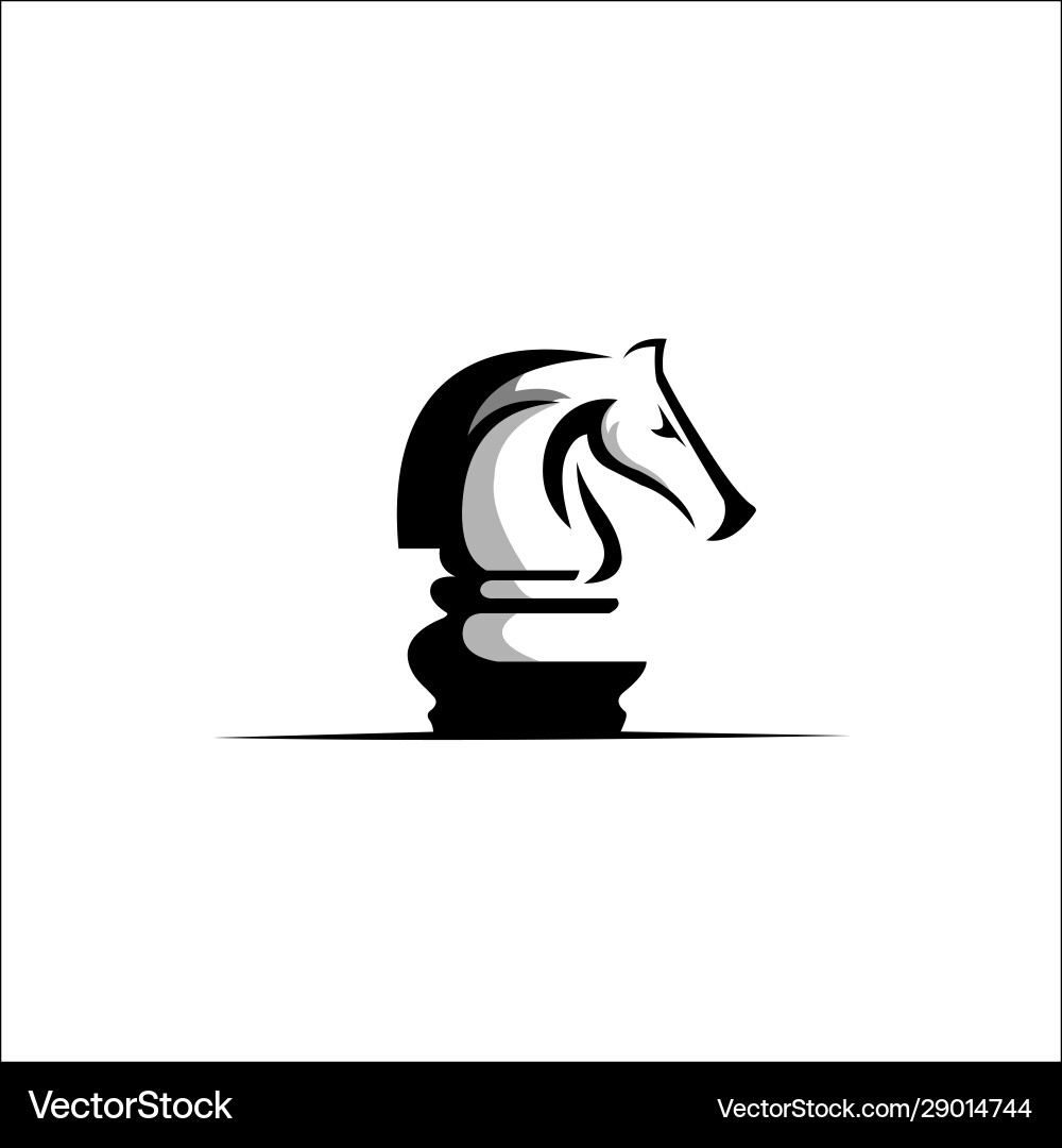 Chess logo design template Royalty Free Vector Image