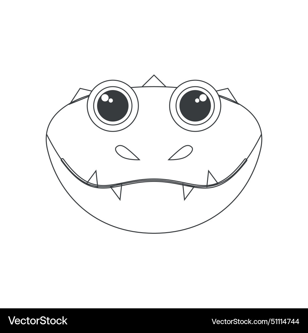 Cute snake face dangerous serpent animal head Vector Image