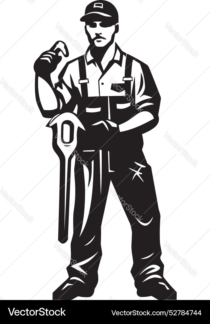 Labor legacy iconic worker logo graphics Vector Image