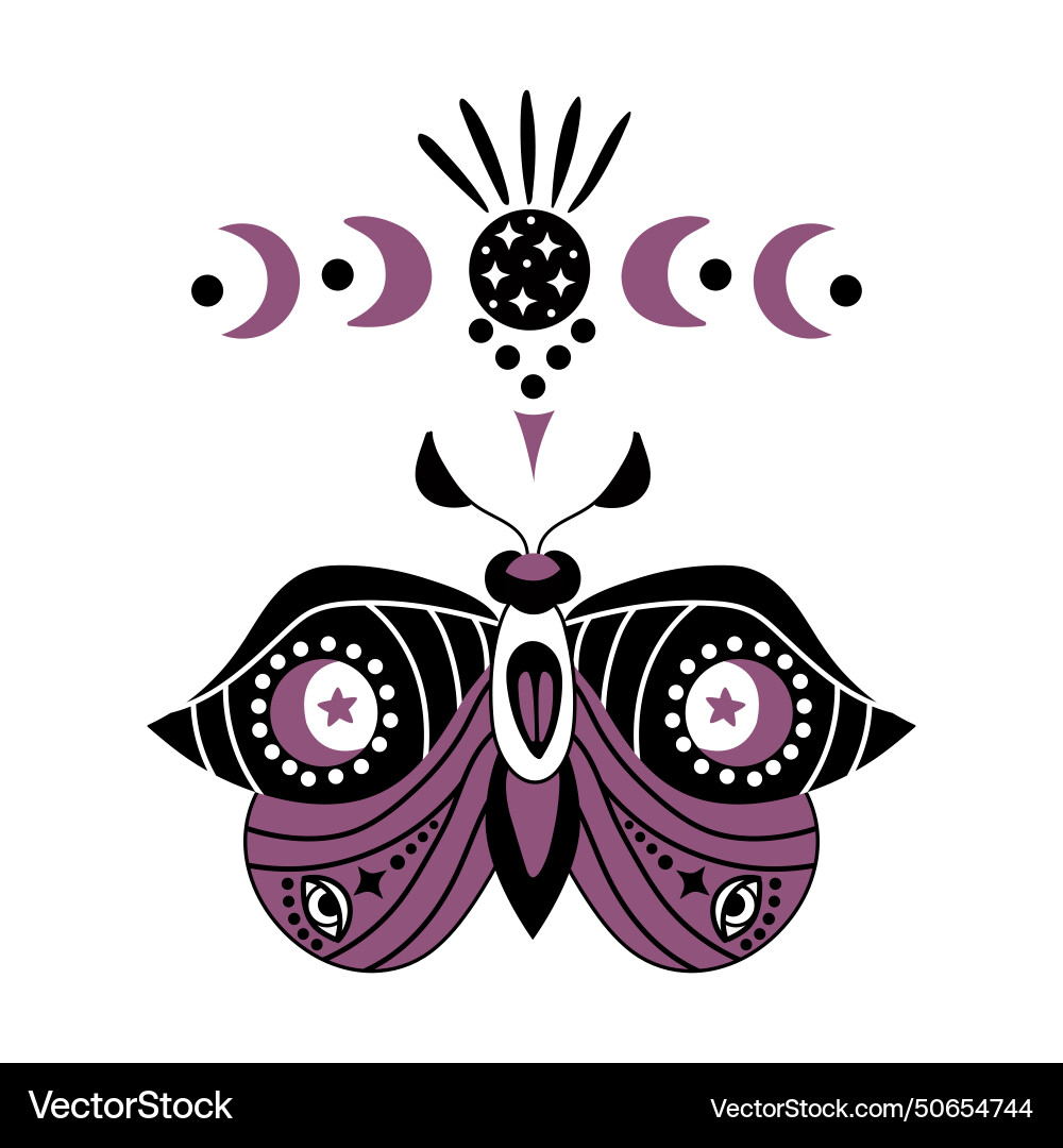 Mystic butterfly Royalty Free Vector Image - VectorStock
