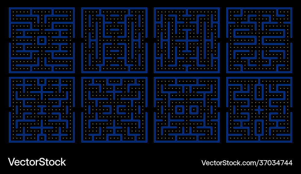 Pacman Doolhof Vector