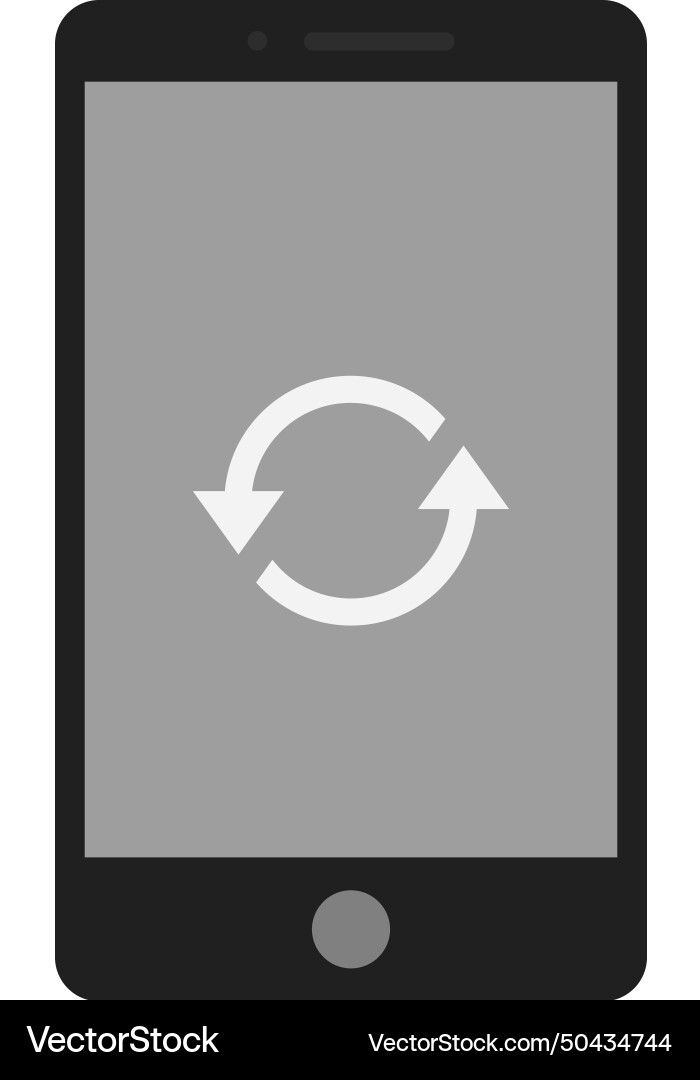 Restart phone icon image Royalty Free Vector Image