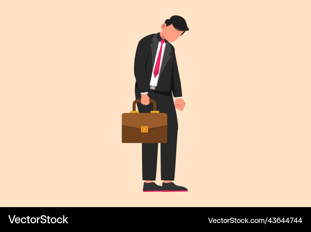 Sad Businessman, Financial Stress Royalty Free Vector Image