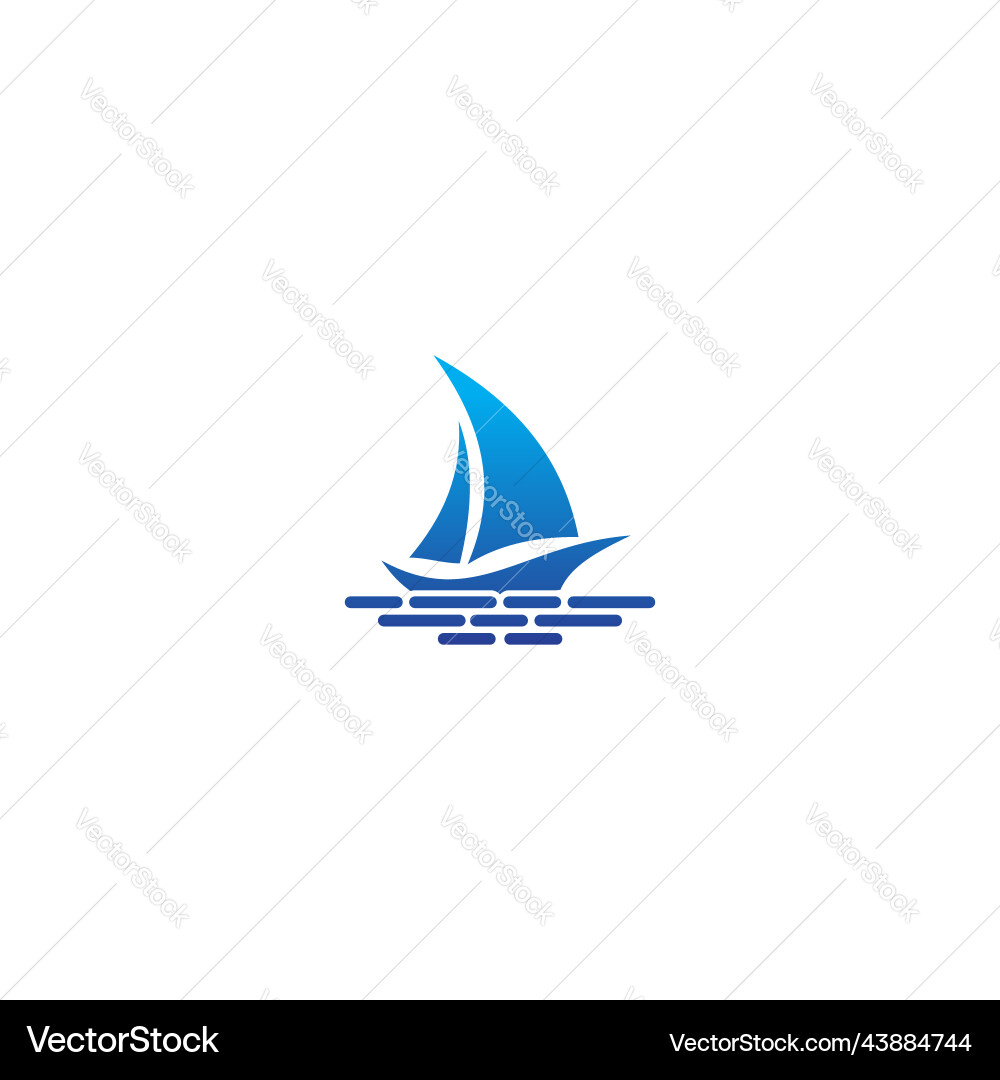 Sailing boat logo Royalty Free Vector Image - VectorStock