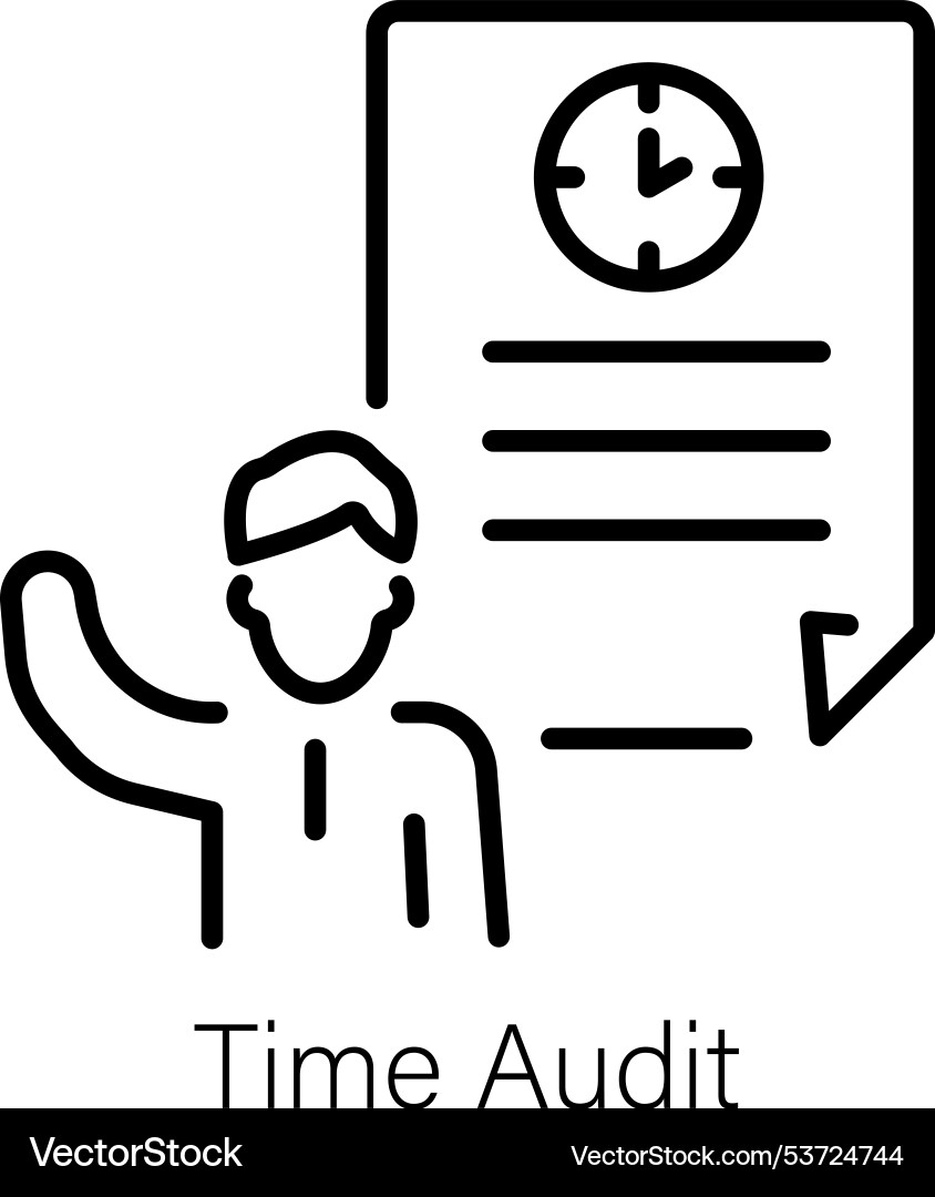 Time audit Royalty Free Vector Image - VectorStock