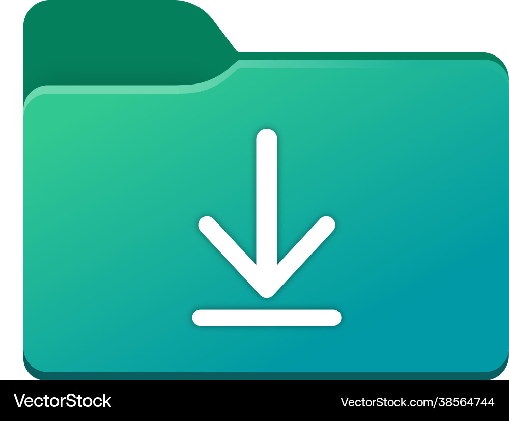 Windows 11 - style download folder icon – Royalty-Free Vector | VectorStock