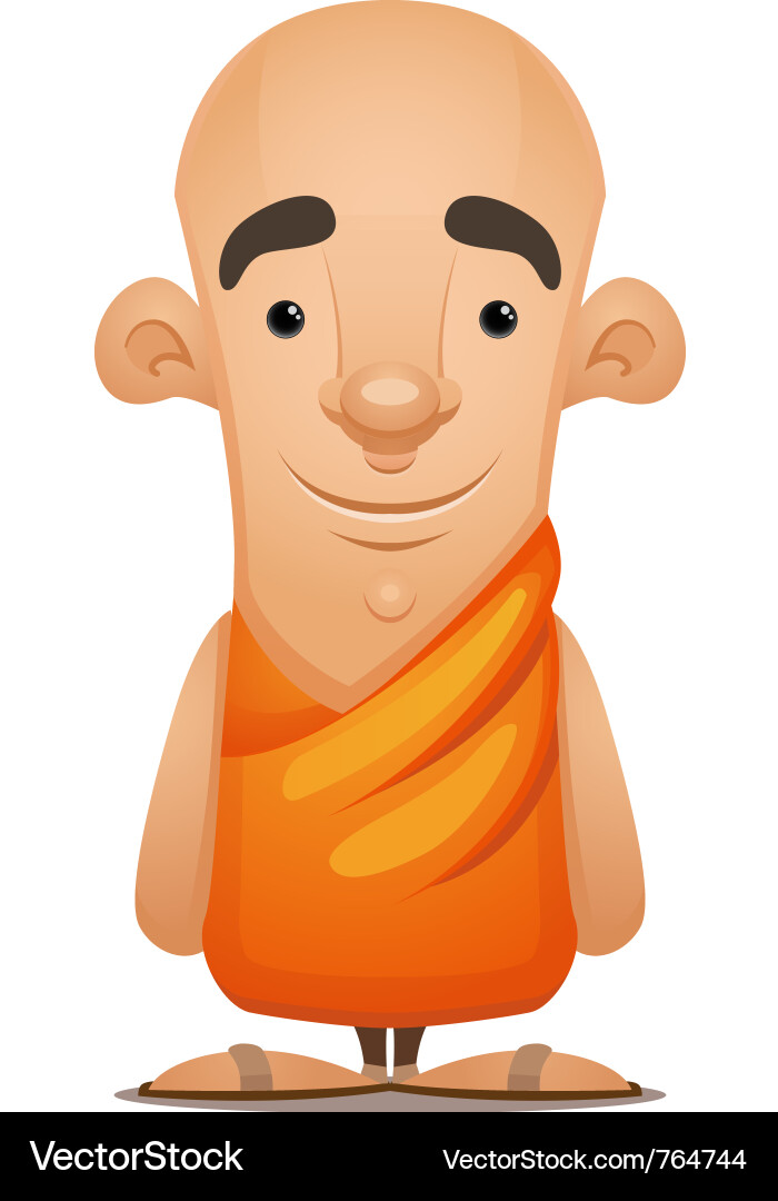 Zen monk Royalty Free Vector Image - VectorStock