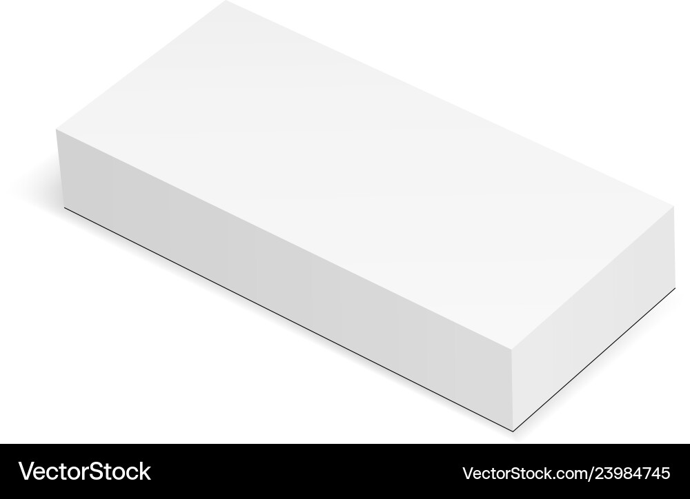 Blank rechteckige Box mockup isoliert Lizenzfreier Vektor
