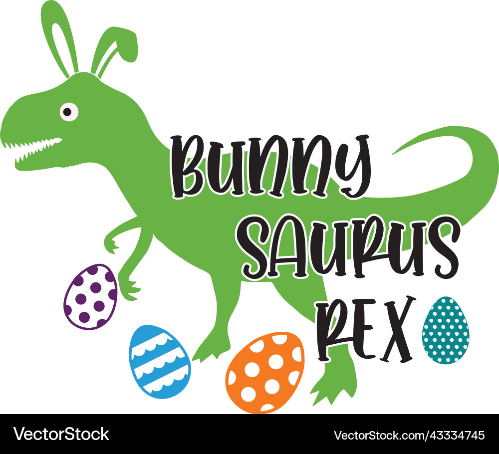 Bunny saurus rex Royalty Free Vector Image - VectorStock