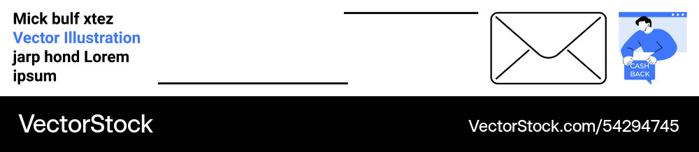 Business email notification template with Vector Image