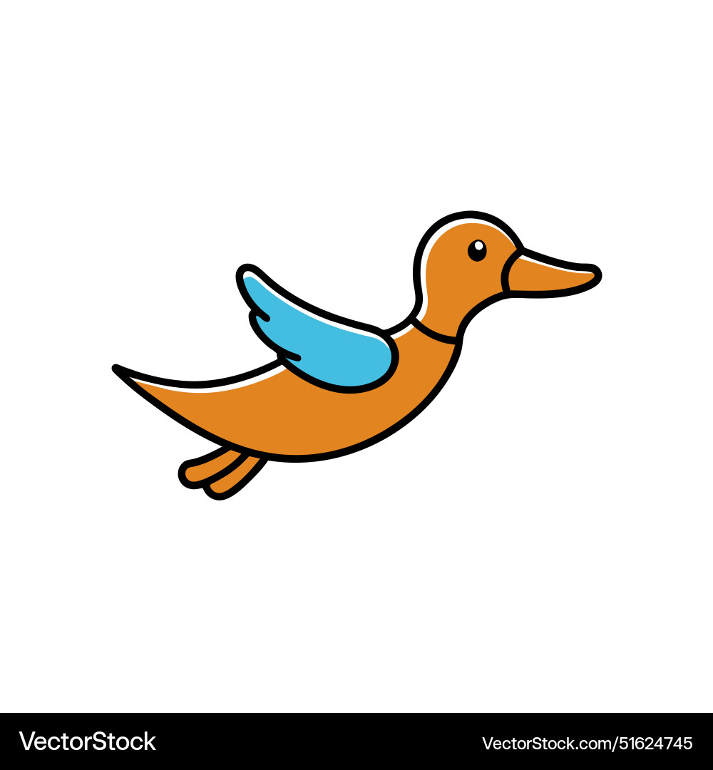Canvasback duck jumps icon Royalty Free Vector Image
