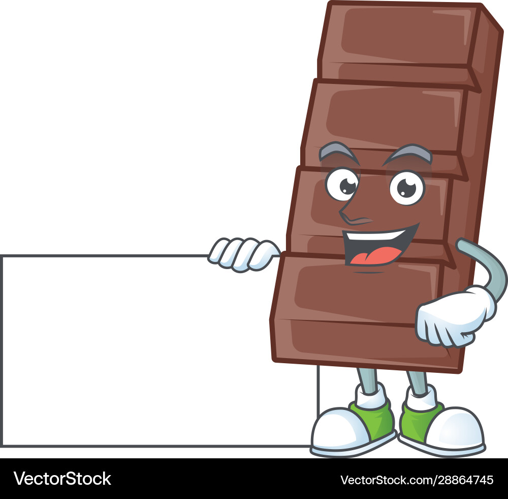 Cheerful Chocolate Bar Character Royalty Free Vector Image