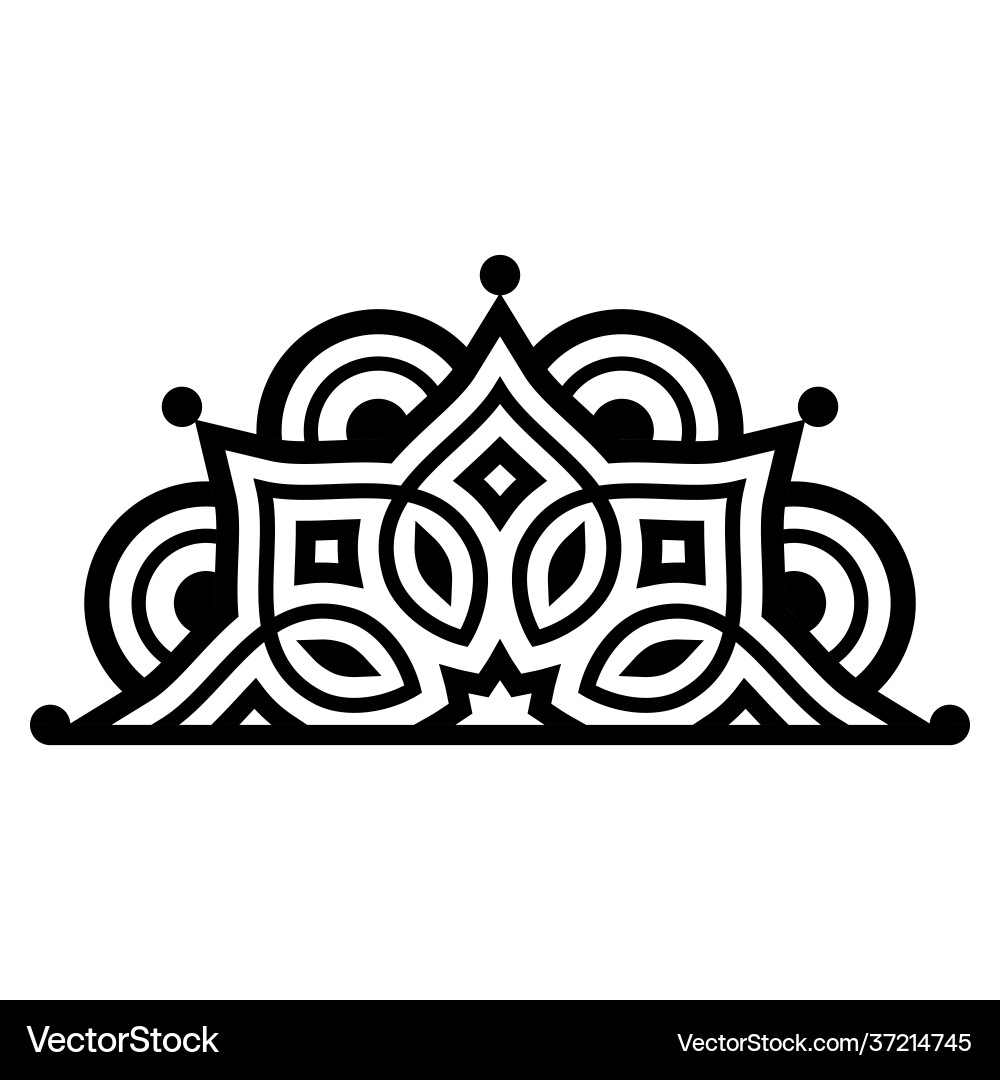 Indian half mandala pattern geometric Royalty Free Vector