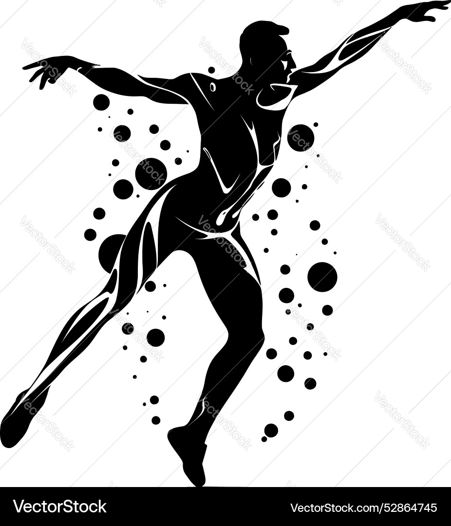 Mysterious melody dance soul logo sublime steps Vector Image