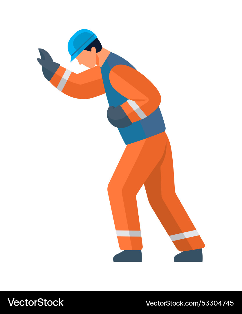 Of a worker in protective gear on Royalty Free Vector Image