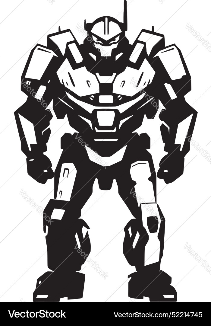 Tactical vigilant black combat machine symbol Vector Image