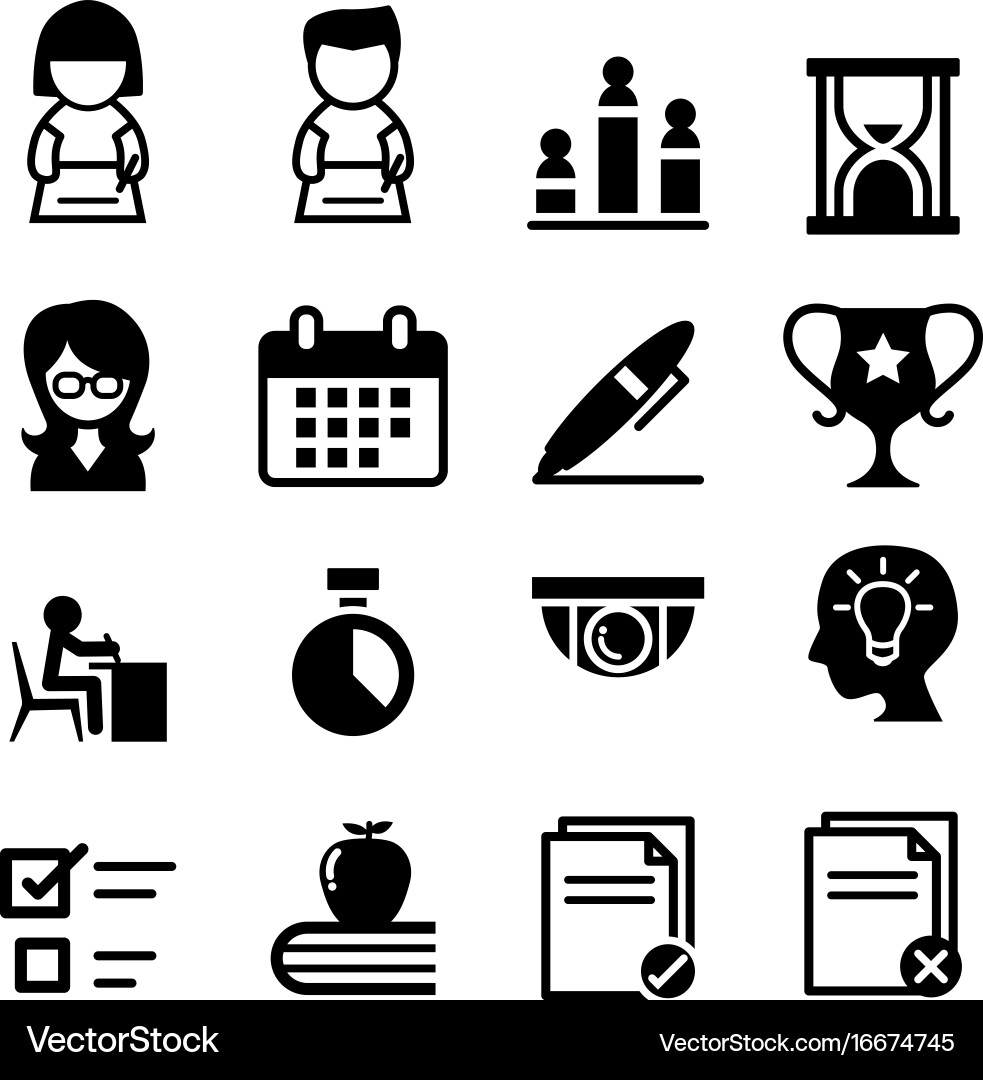 Test examination survey icon Royalty Free Vector Image