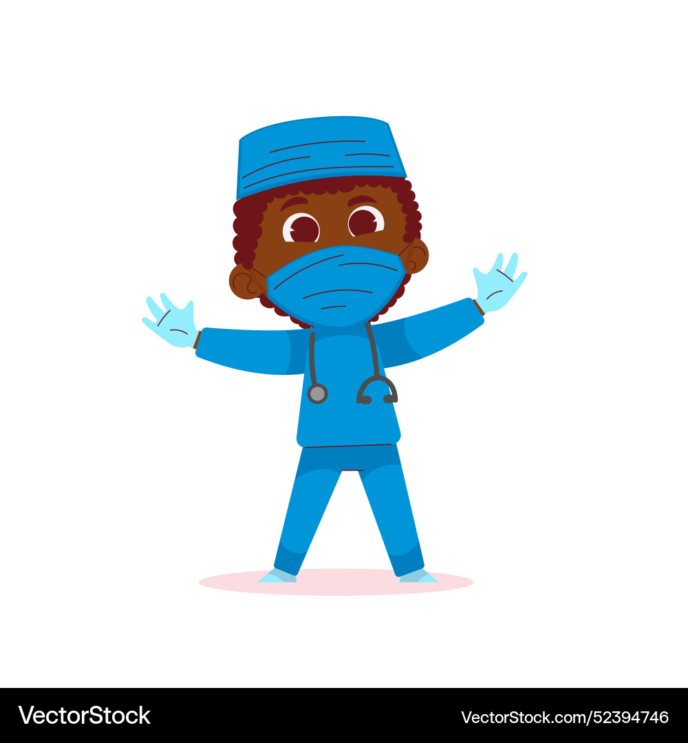 Hand drawn surgeon cartoon Royalty Free Vector Image