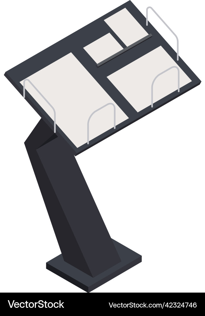 Isometric exhibition stand Royalty Free Vector Image