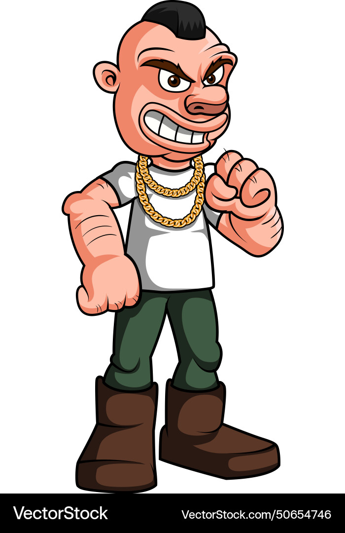 Mascot cartoon rap man character Royalty Free Vector Image