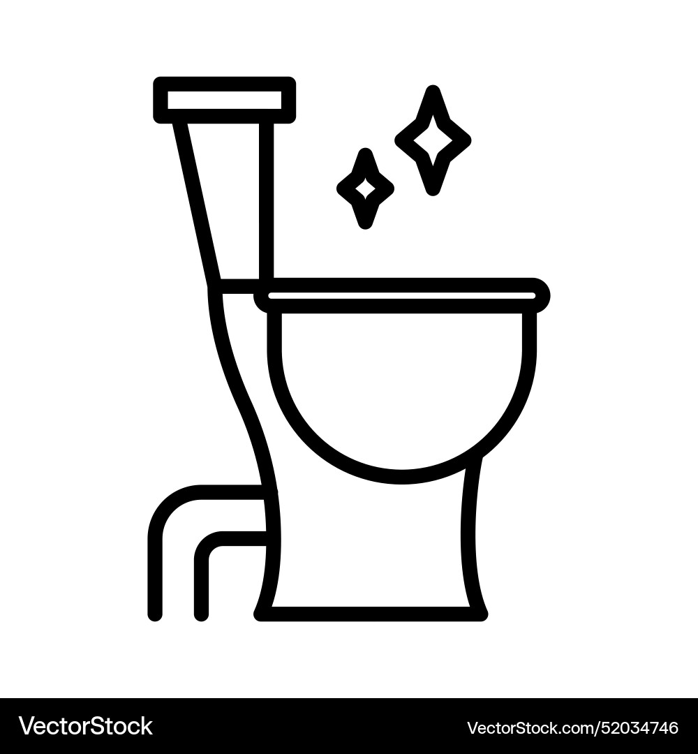 Rest room linear logo mark in black and white Vector Image