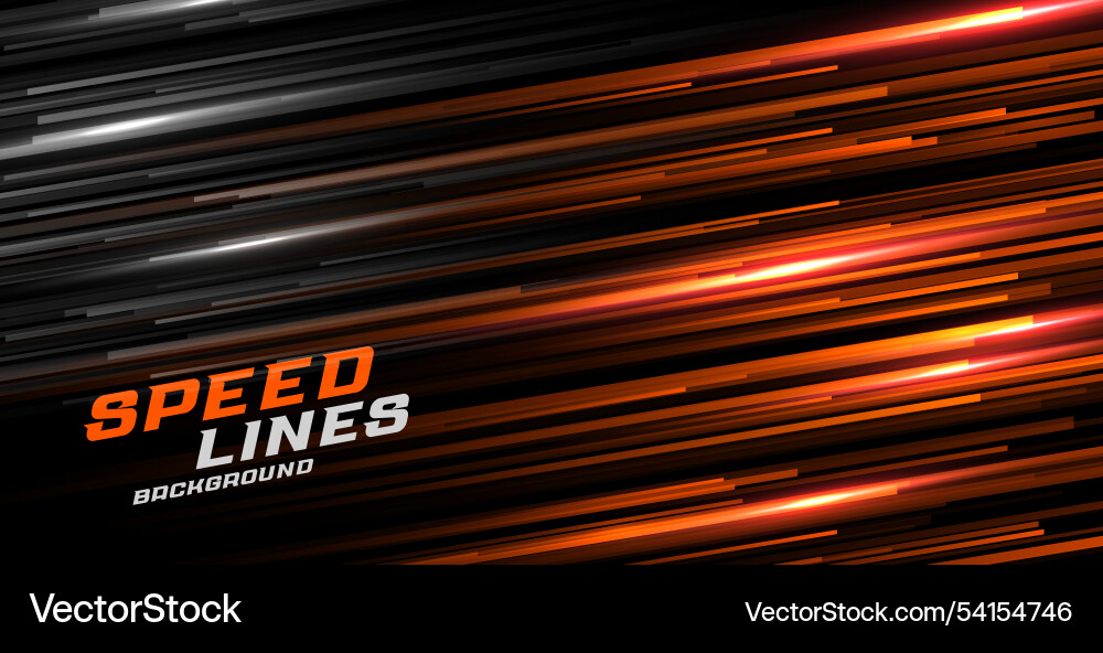 Speed motion glowing lines background Royalty Free Vector