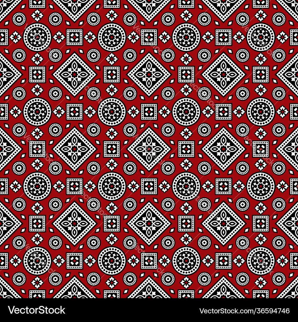 Traditional ajrak pattern Royalty Free Vector Image