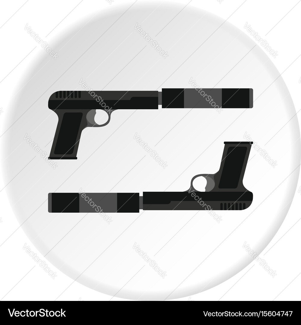 Gun icon circle Royalty Free Vector Image - VectorStock