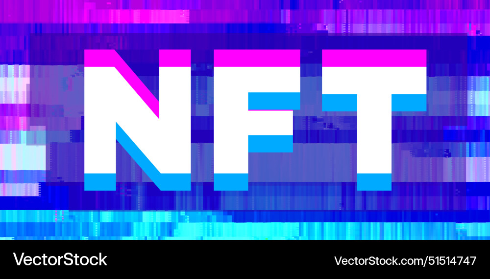 Non-fungible token nft Royalty Free Vector Image