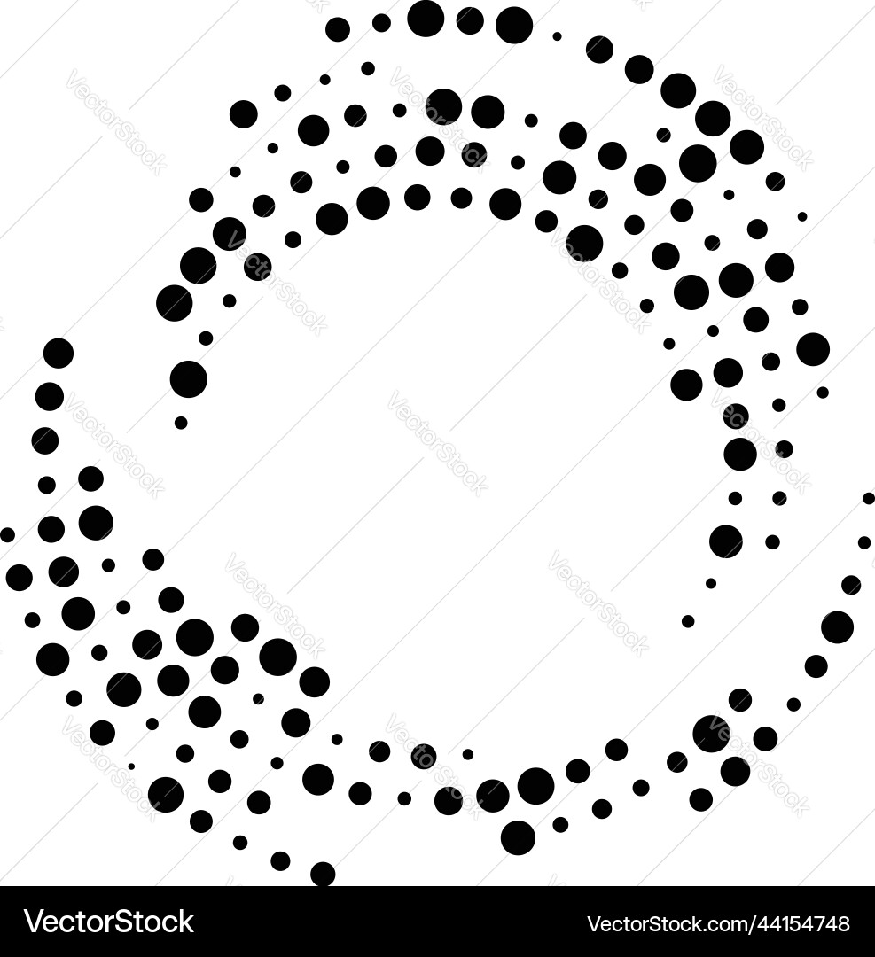 Abstract random dotted circle Royalty Free Vector Image