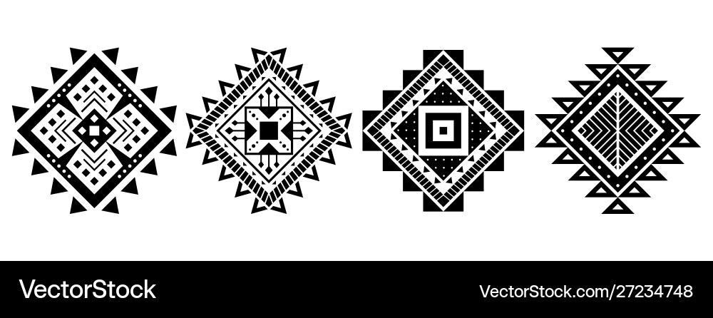 Aztec elements Royalty Free Vector Image - VectorStock