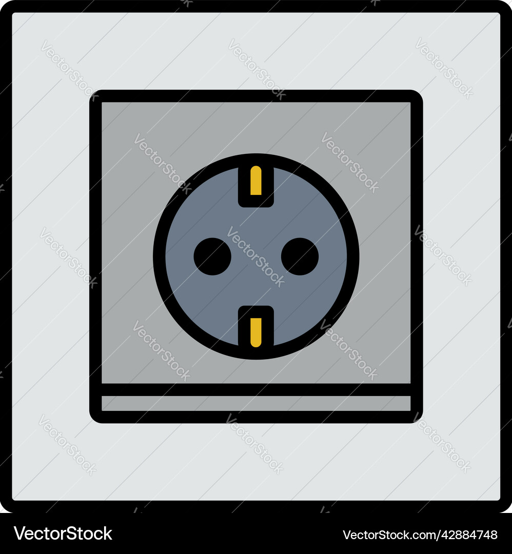 Europe electrical socket icon Royalty Free Vector Image