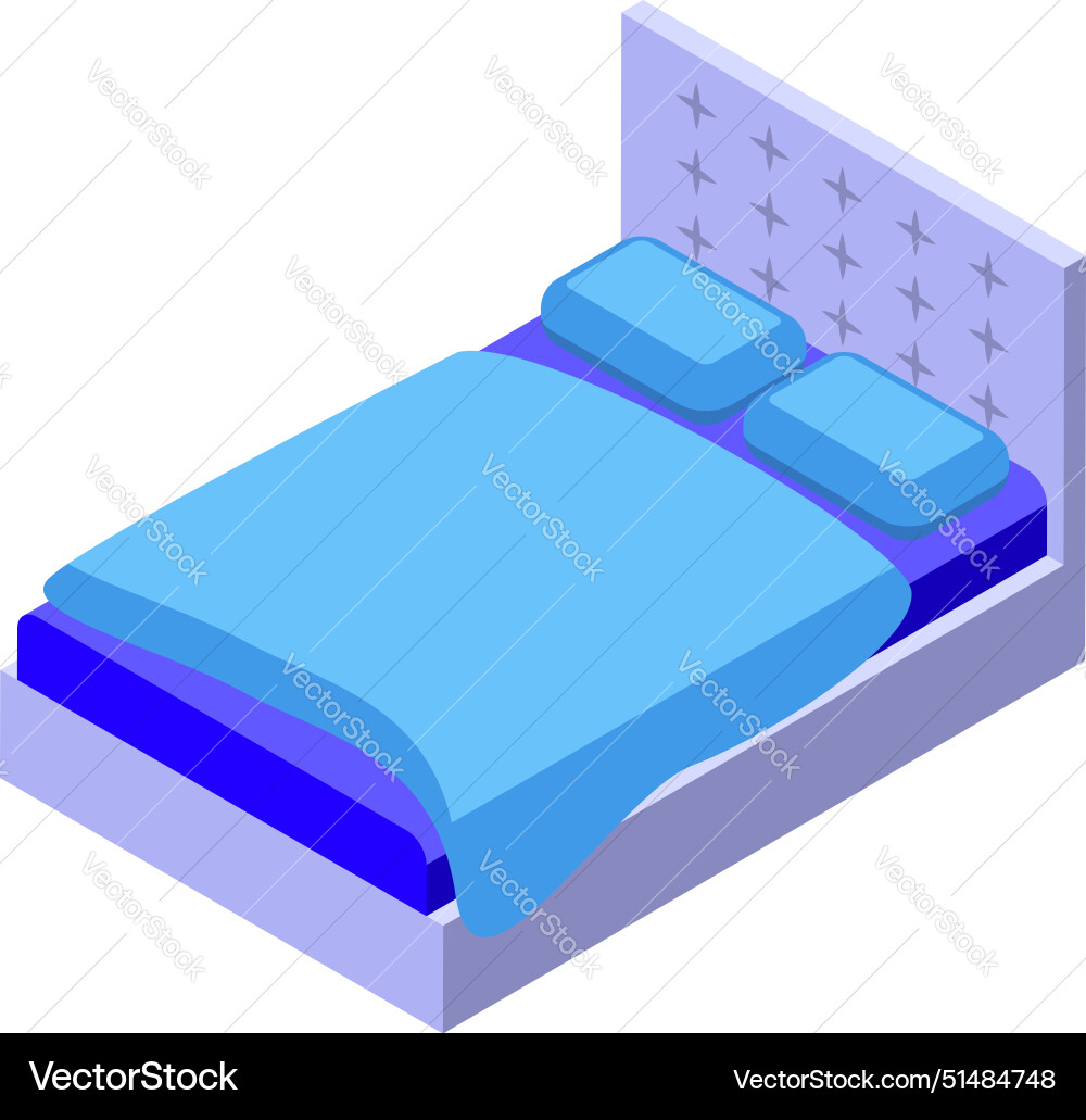 Isometric of a modern bed Royalty Free Vector Image