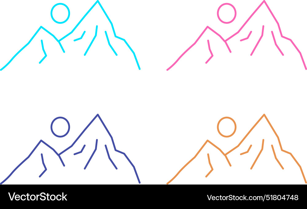 Mountains sign symbol logo Royalty Free Vector Image