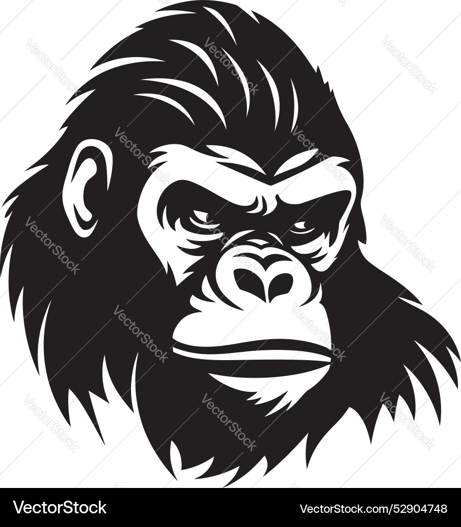 Wildlifes serenity primate icon emblem ape Vector Image