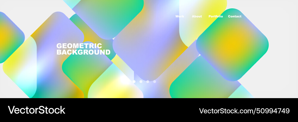 A colorful geometric background with squares Vector Image